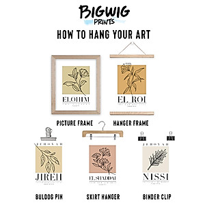 BigWig Prints Christian Wall Art - Scripture Wall Art, Christian Decorations, Jesus Artwork, Religious Home Decor, Scripture Pictures, Faith Inspired Minimalist Prints - Unframed Set of 9 (8x10”)