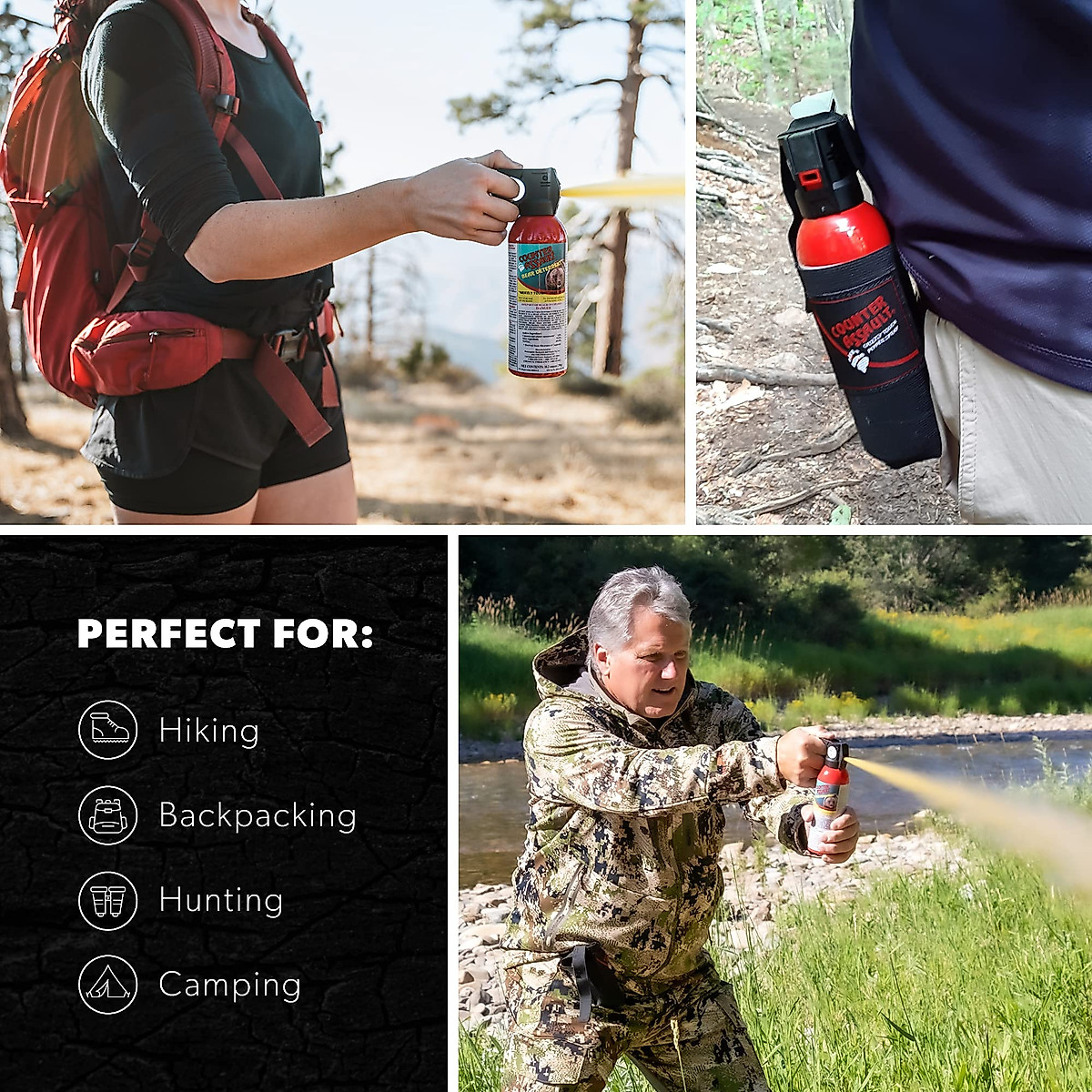 Counter Assault Bear Spray with Holster - 10.2 Oz