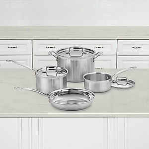 Cuisinart MCP-7NP1 Multiclad Pro Triple Ply 7-Piece Cookware Set Skillet