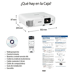 Epson PowerLite 118 Business (V11HA03020) LCD Projector, White (Renewed)