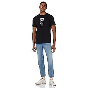 Karl Lagerfeld Paris mens Kocktail Karl Short Sleeve Crew Neck T-shirt T Shirt, Black, Medium US
