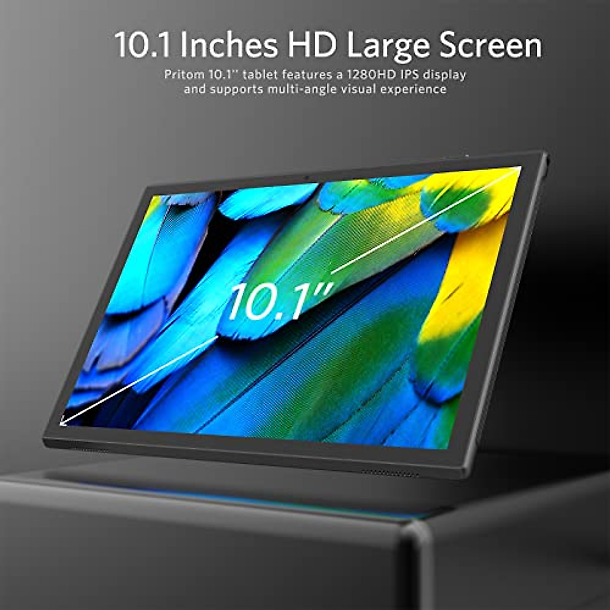 10 Inch Tablet, Google Android 11 Tablet, Quad-Core Processor Tableta Computer with 32GB ROM 2GB RAM 8MP Camera WiFi BT 10.1 in HD Display, 6000mAh Long Battery Life Tablet.