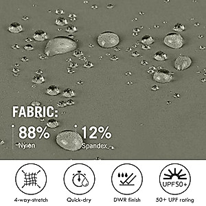 BALEAF Women's Hiking Shorts Bermuda Long Knee Length Quick Dry Stretch Elastic Waist for Camping, Travel Sage Green Size L