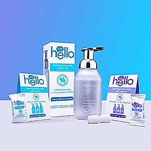 hello Foaming Hand Soap Tablets for Refilling, Dissolvable Hand Soap with Aloe and Sea Minerals Fragrance, Plant Based Soap Ingredients, No Harsh Preservatives, 6 Pack, 0.31 OZ Each