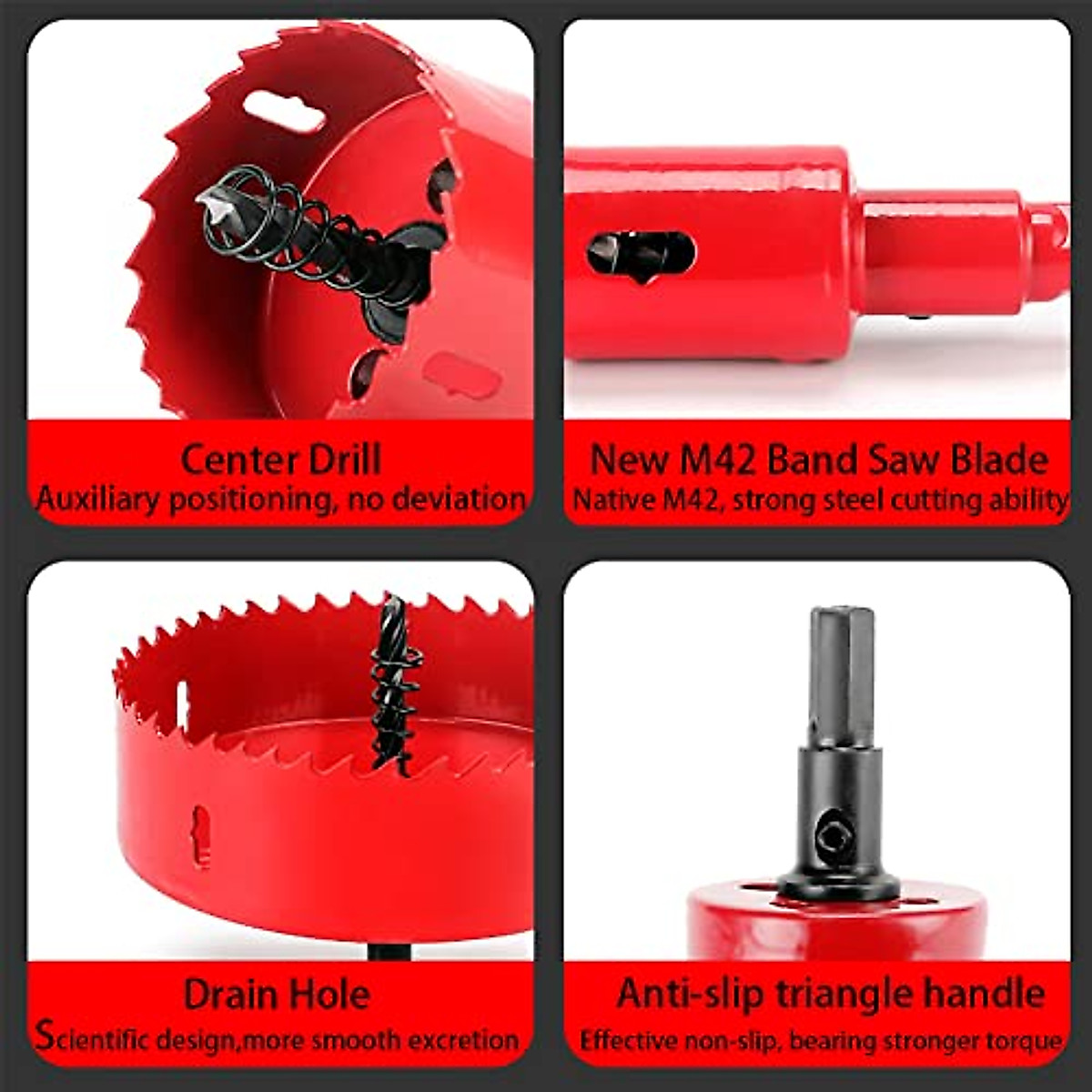 2-3/4 inch Hole Saw with Arbor Mandrel,HSS Bi-Metal & Heavy Duty Steel Design, for Metal,Stainless Steel,Cornhole Boards,Drywall,Plastic,Brass,Aluminum,Iron and Wood(70mm)