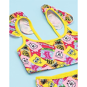 SpongeBob SquarePants Bikini Girls Kids Yellow 2 Piece Swimsuit 6-8 Years