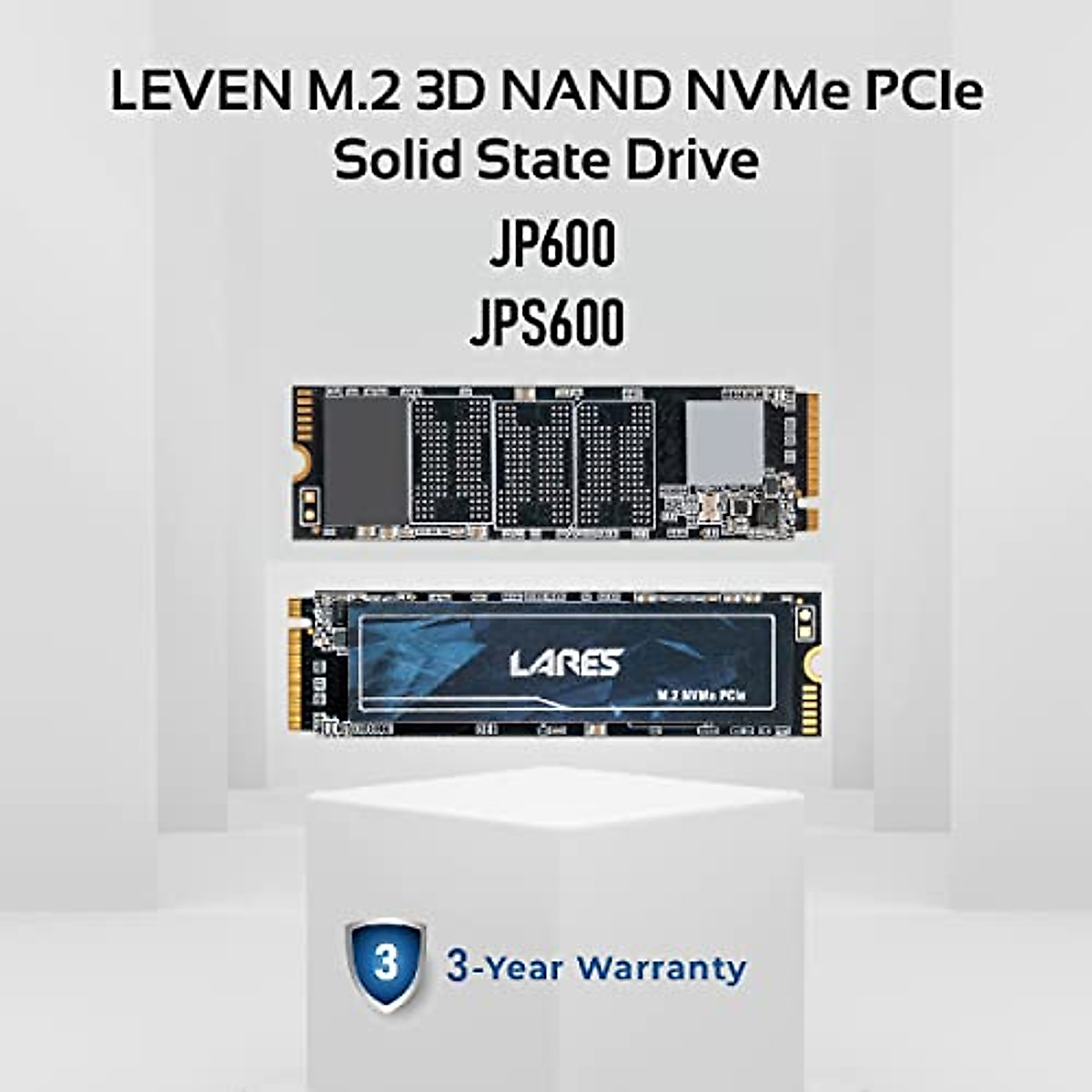 LEVEN JPS600 2TB PCIe NVMe Gen3x4 PCIe M.2 2280 SSD with Thermal Pad and Heat Sink