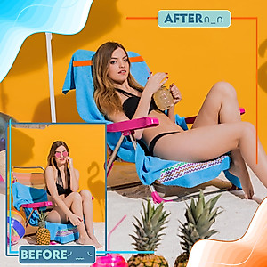 Tailoreadily 6 Pack Towel Bands, Beach Pool Cruise Chair Essentials, Keep Towel from Blowing Away, Beach Accessories for Vacation Must Haves, Great Alternative to Beach Towel Clips