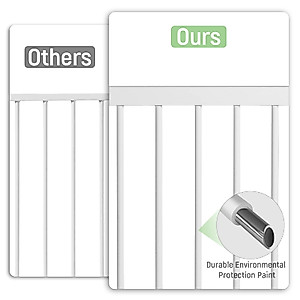 Cowiewie Baby Gate for Stairs, 29.5-51.6" Extra Wide Walk Through Dog Gate with Door, Auto-Close Metal Safety Gate with Extensions for Doorways and Halls, Pressure Mounted No Drilling