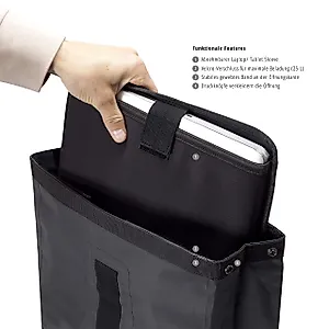 A-LAB Model A Waterproof Bicycle & Messenger Backpack Rolltop Daypack for Commuting and Traveling with 15.4'' Laptop Sleeve 26l in black