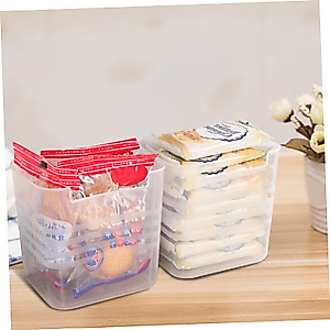 FONDOTIN 2Pcs Translucent Refrigerator Organizer Bins Fridge Side Door Storage Boxes for Home Kitchen Multi Use Storage Solution for Snacks Sauces and Kitchen Essentials