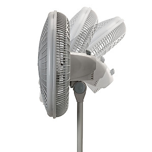 Lasko Lasko-16 Adjustable Performance Pedestal, 3-Speed, Gray (2526) Household Fans, 1, White