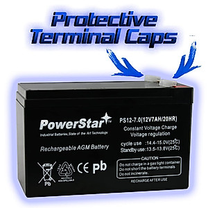 PowerStar PS12-7 12V 7Ah Rechargeable Maintenance Free SLA/AGM Backup Battery for SEC1075