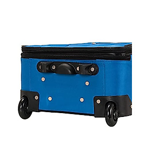 Rockland Journey Softside Upright Luggage Set,Expandable, Blue, 4-Piece (14/19/24/28)