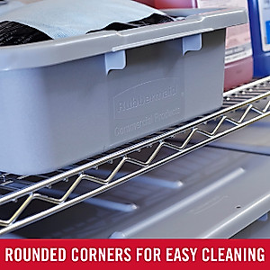 Rubbermaid Commercial Products FG334900GRAY Standard Bus/Utility Box, 4.625 Gal, Gray