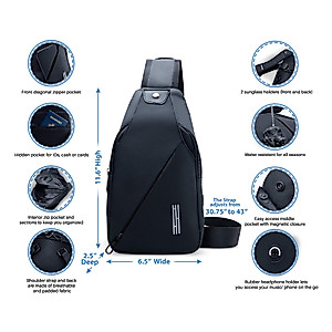 Young CEO Small Sling Bag Crossbody Sling Backpack Travel Hiking Chest Bag Daypack for Traveling Chest One Shoulder