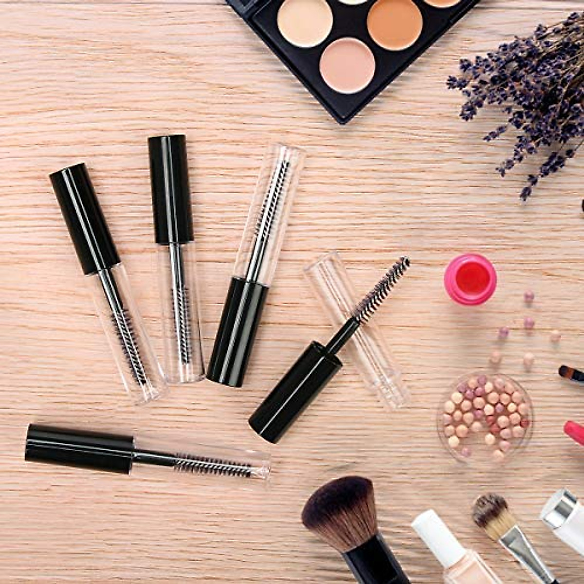 AHIER 20 pcs 4ML Reusable Empty Bottle Tube Container for Eyelash Growth Oil/Mascara with Brush for Home and Travel (20p)