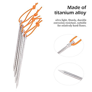 iBasingo 8pcs/lot Titanium Alloy Pegs 16.5cm Camping Tent Stakes Portable Tent Nails for Picnic Hiking Backpacking Ti4005P