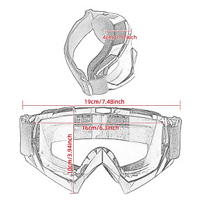 APEBAZY Motorcycle Goggles Snowboard Goggles Ski Goggles Dirt Bike Goggles for Men Women