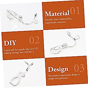 Abaodam 50pcs Earring Accessories DIY Earring Back Clips Clip on Earring Findings Triangle Earring Findings Clip- Pierced Flat Earrings DIY Materials for Ear Ornaments Hook Metal Jewelry