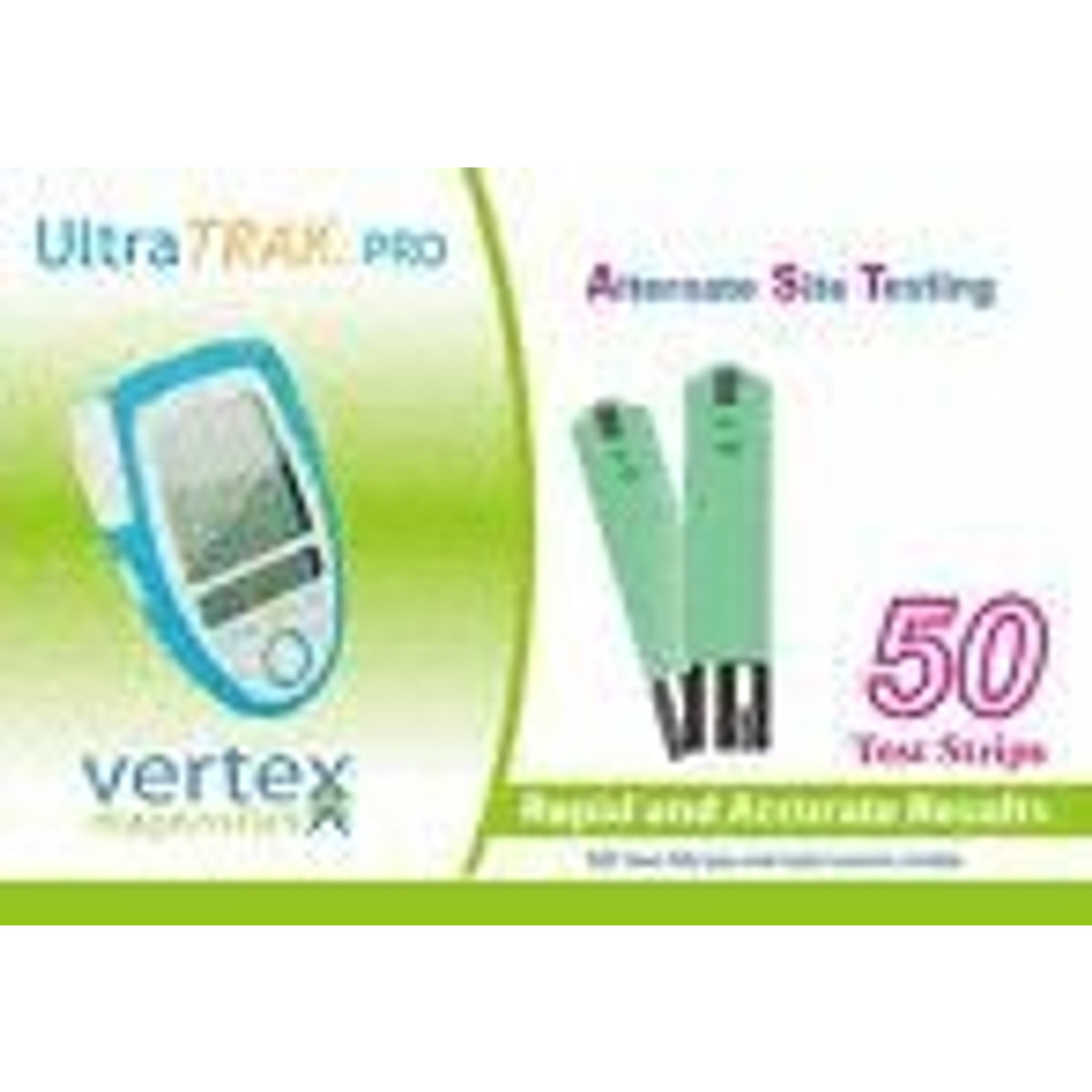 Ultra Trak Pro Blood Glucose Test Strips Mail Order Box of 50 - Vertex