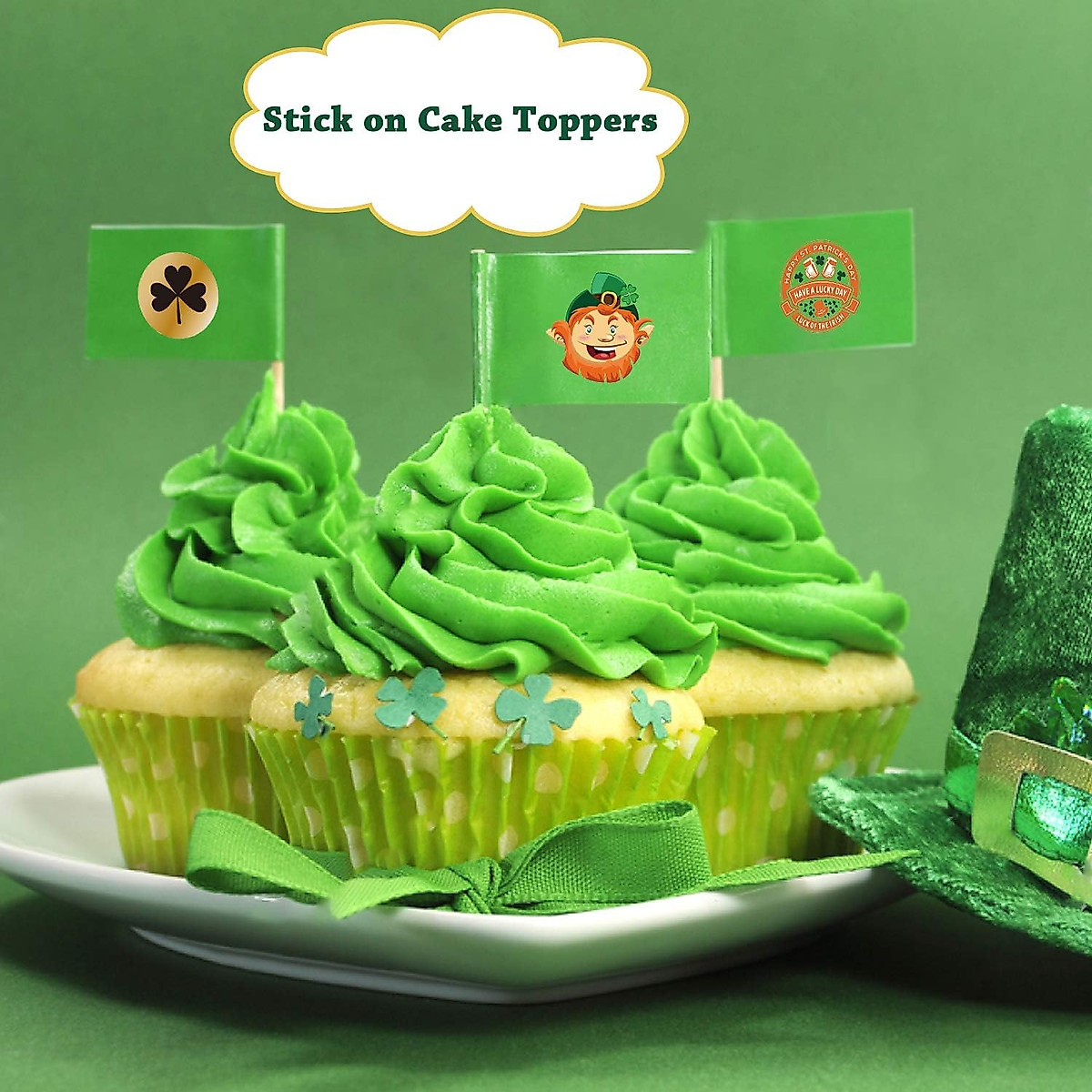 Leesgel 4 Sheets St Patricks Day Stickers Shamrock Stickers, St Patricks Day Party Favors Supplies, St Saint Patricks Day Stickers Party Decorations Accessories (51pcs)