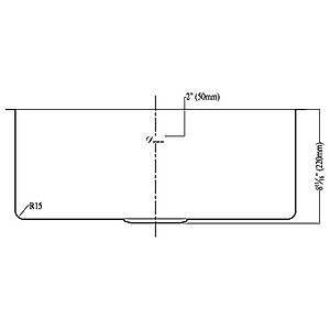 Dawn SRU201609 Undermount Small Corner Radius Single Bowl Sink, Polished Satin