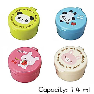 GOTOUCHI Food Picks Bento Lunch, Mini Container, Soy Sauce Case Container with Dropper - 4 Kinds Set Bento Box Accessories (Animals)