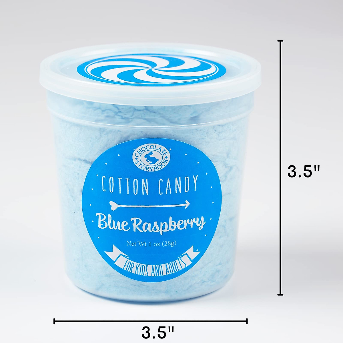 Blue Raspberry Cotton Candy Favors (Gift Set of 4) - Unique Ideas for Holidays, Birthdays, Celebrations, Party Favors