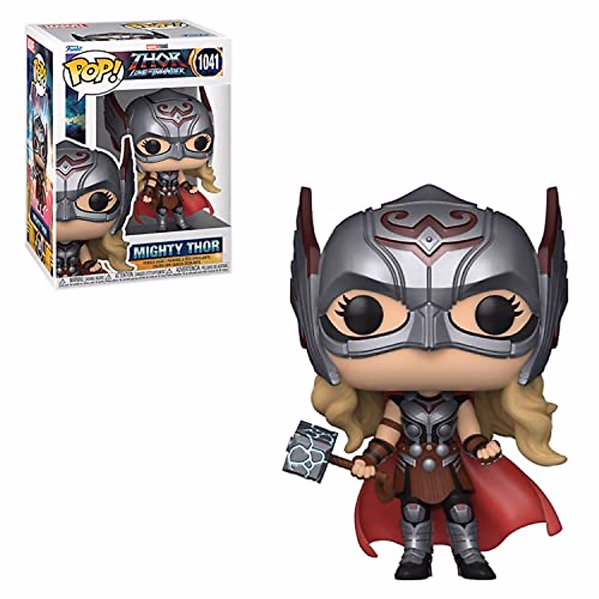 POP Thor: Love and Thunder - Mighty Thor [Jane Foster] Funko Vinyl Figure (Bundled with Compatible Box Protector Case), Multicolor, 3.75 inches