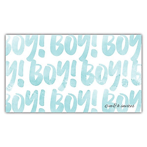 50 Blue Watercolor It’s A Boy Diaper Raffle Tickets - Boy Baby Shower Game