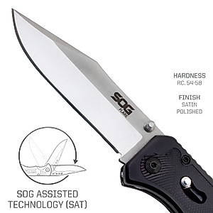 SOG Flare Folding and Pocket Knife + Kershaw Appa Folding Tactical Pocket Knife