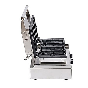 TFCFL Commercial Waffle Dog Maker Machine,Non-Stick Waffle Stick Maker,Electric Corn Dog Maker Stainless Steel Waffle Baker Machine 50-300 ℃ (1.6kW)