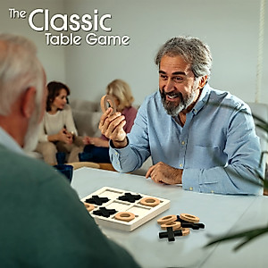 Keeping Busy Tic Tac Toe Wooden Game with Templates - Dementia Activities for Seniors – Alzheimers Activities for Dementia Patients - Busy Boxes for Dementia Patients - Big Matching Games for Adults