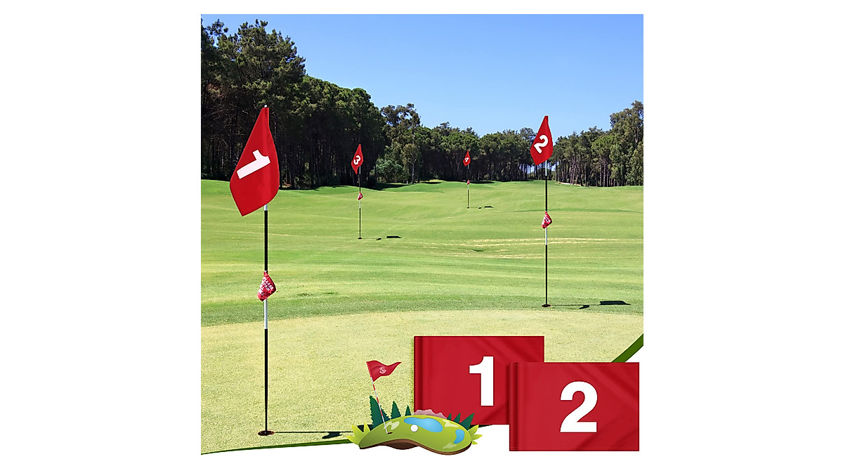 9 Large Golf Flags - Perfect for Indoor & Outdoor Use