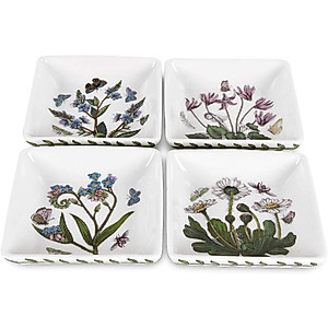 Portmeirion Botanic Garden 3-Inch Square Mini Dishes, Set of 4