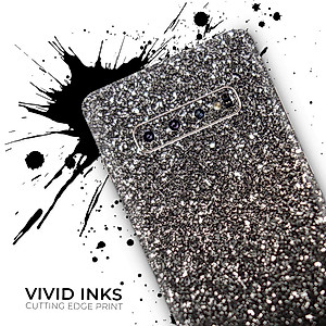 DesignSkinz Black Unfocused Sparkle Protective Vinyl Decal Wrap Skin Cover Compatible with The Samsung Galaxy S20 (Screen Trim & Back Glass Skin)