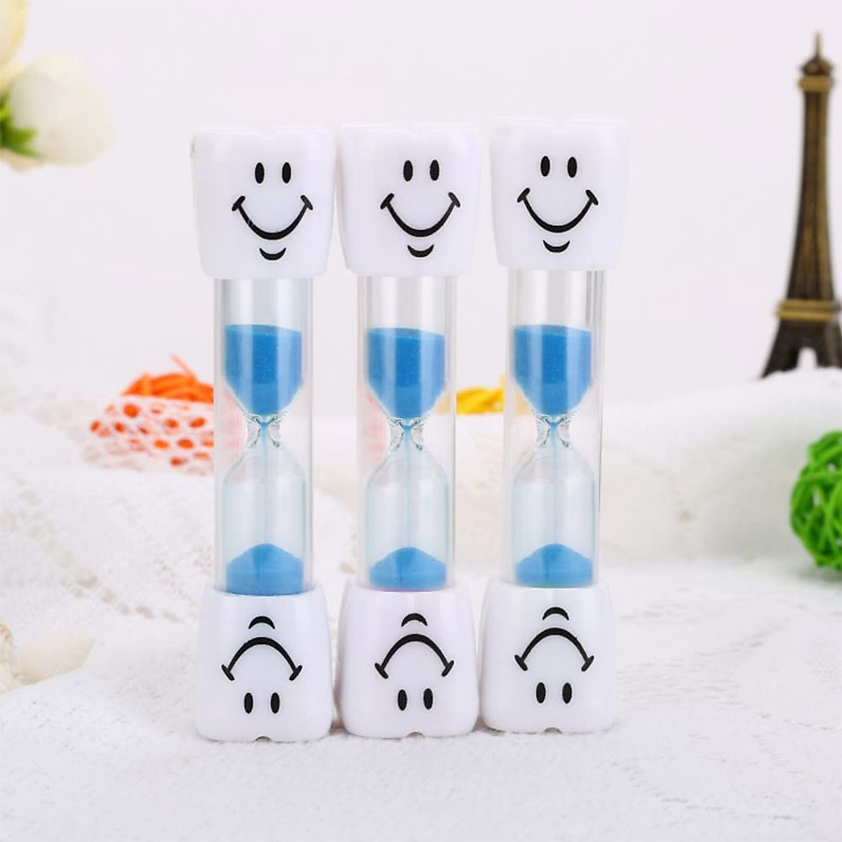 MagiDeal Kids Toothbrush Timer 2 Minute Smile Sand Timer for Brushing Children's Teeth (Blue)
