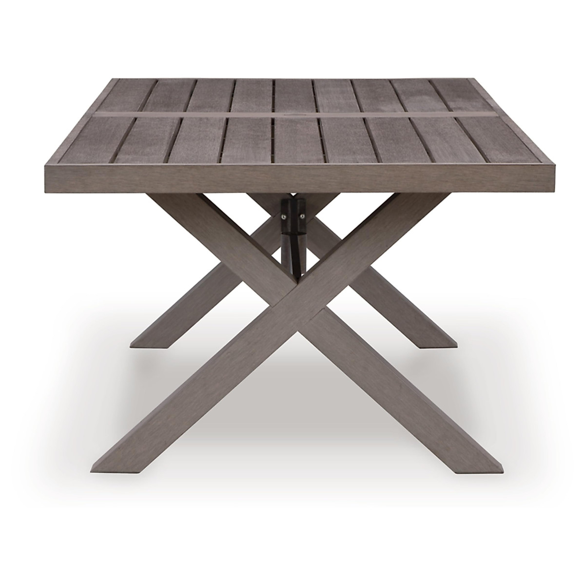 Signiture Design by Ashley Hillside Barn Outdoor Dining Table, 84" W x 42" D x 29" H, Dark Brown