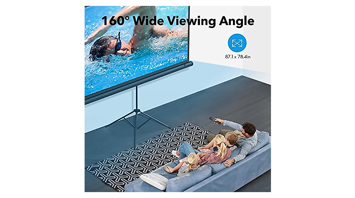 HYZ 100" Outdoor Projector Screen w/ Stand - 4K HD