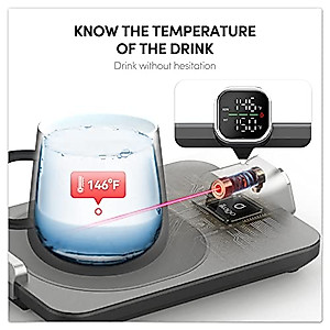 ikago Smart Mug Warmer & Mug Set - Upgraded Coffee Warmer, 1°F Precise Temperature Control Mug Warmer for Desk, Heated Coffee Mug with Auto Shut Off, Birthday Gifts for Women and Men