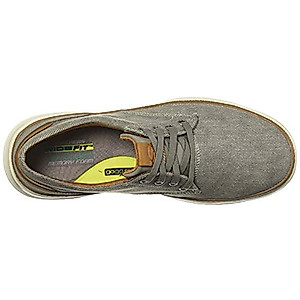 Skechers mens Skechers Men s Moreno Canvas Oxford Shoe, Beige (Tpe 578), 11 Wide US