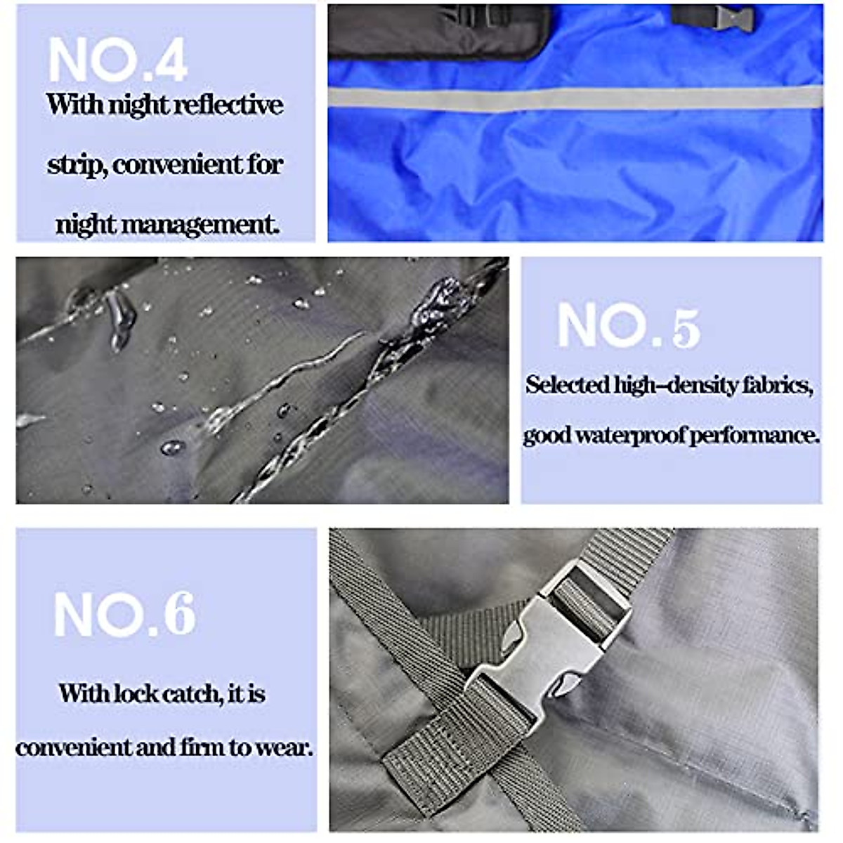 Calf Blanket/Cow Blanket Thickened Warm Calf Clothing Windproof Waterproof Calf Warm Artifact Calf Cattle Blanket for Calf Cold Clothing Blanket for Little Bull/Cattle/Ox Blue