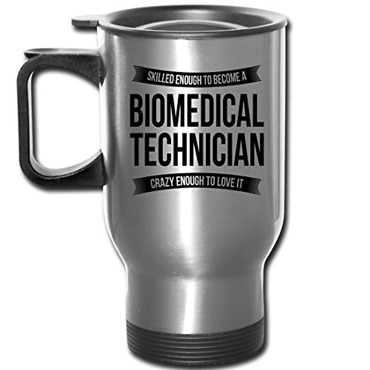 Shirt Luv Biomedical Technician Travel Mug Gifts - Funny Appreciation Thank You For Men Women New Job 14 oz Mug Silver