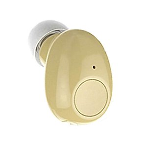 NVAHVA Single Bluetooth Earpiece10 Hrs Playtime,Wireless Headphone, Mini Bluetooth Headset Hands-Free Car Earphone,Cell Phone Bluetooth Earbud for iOS Android Smart Phones PC TV Audiobook (Beige)