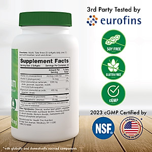 Liquid Calcium 1000mg, Magnesium 400mg, Vitamin D3 1,000iu and Boron | Bone Restore & Strength with 6 Calcium Complex | 3rd Party Tested | Non-GMO Gluten Free | by Health Thru Nutrition (Pack of 100)