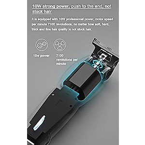 Cordless Electric Hair Clippers Pers Professional Rechargeable Maquinade Cortar Cabello Machine for Men Barber Grooming Cutter Kit Metal Oil Head Haircut Quick Charging Shaver Razors