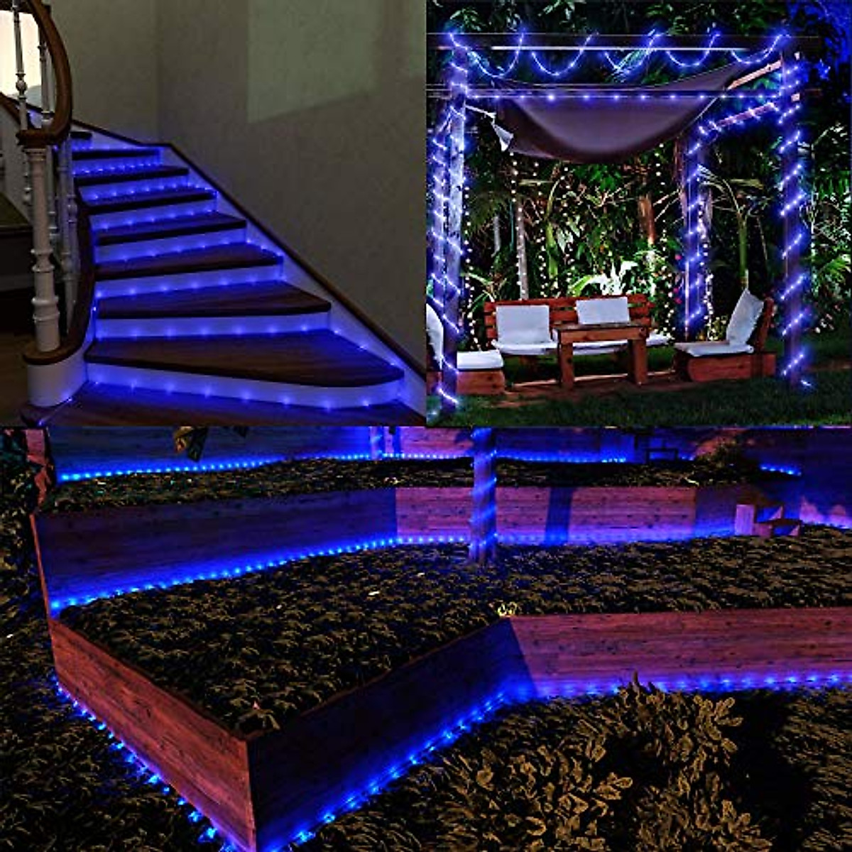 Solar Rope Lights Outdoor Waterproof Led - 40FT 100 LED Tube Light 8 Modes Waterproof Flexible Solar Fairy Rope Lights String for Garden Patio Fence Balcony Camping Party Tree Decoration Lighting