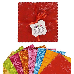 Soimoi Batik Print Precut 10-inch Cotton Fabric Quilting Squares Charm Pack DIY Patchwork Sewing Craft