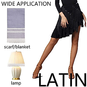 BEL AVENIR Lace Chainette Fringe Trim Polyester Tassel Trim with Hand Knitting for Home Accessories DIY Decoration (Coffee, 13.7 Yard x 2 Inches)